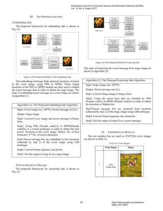 Comparison Between PSO and HPSO In Image Steganography | PDF