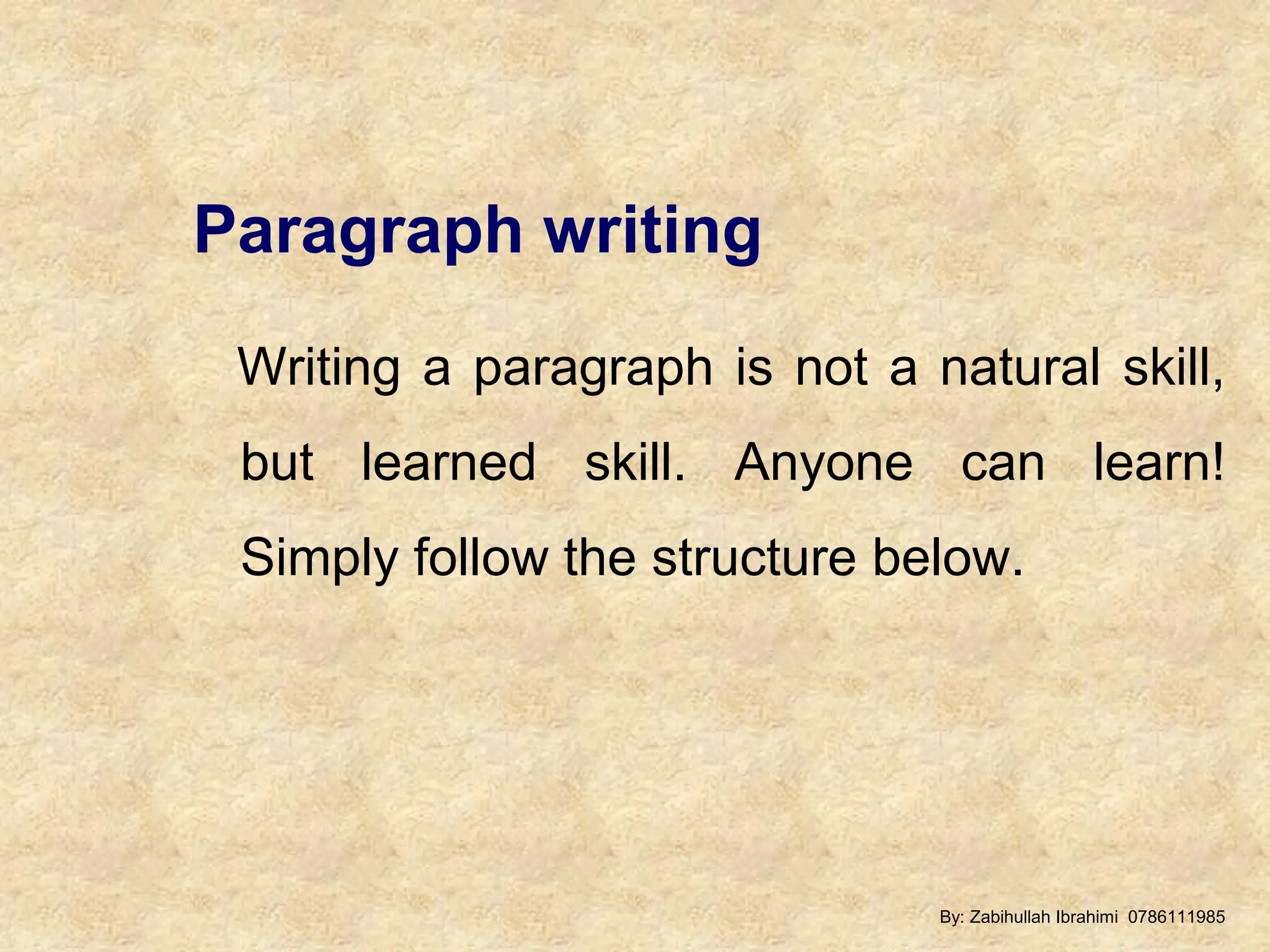 Presentation about Paragraphs, English.ppt