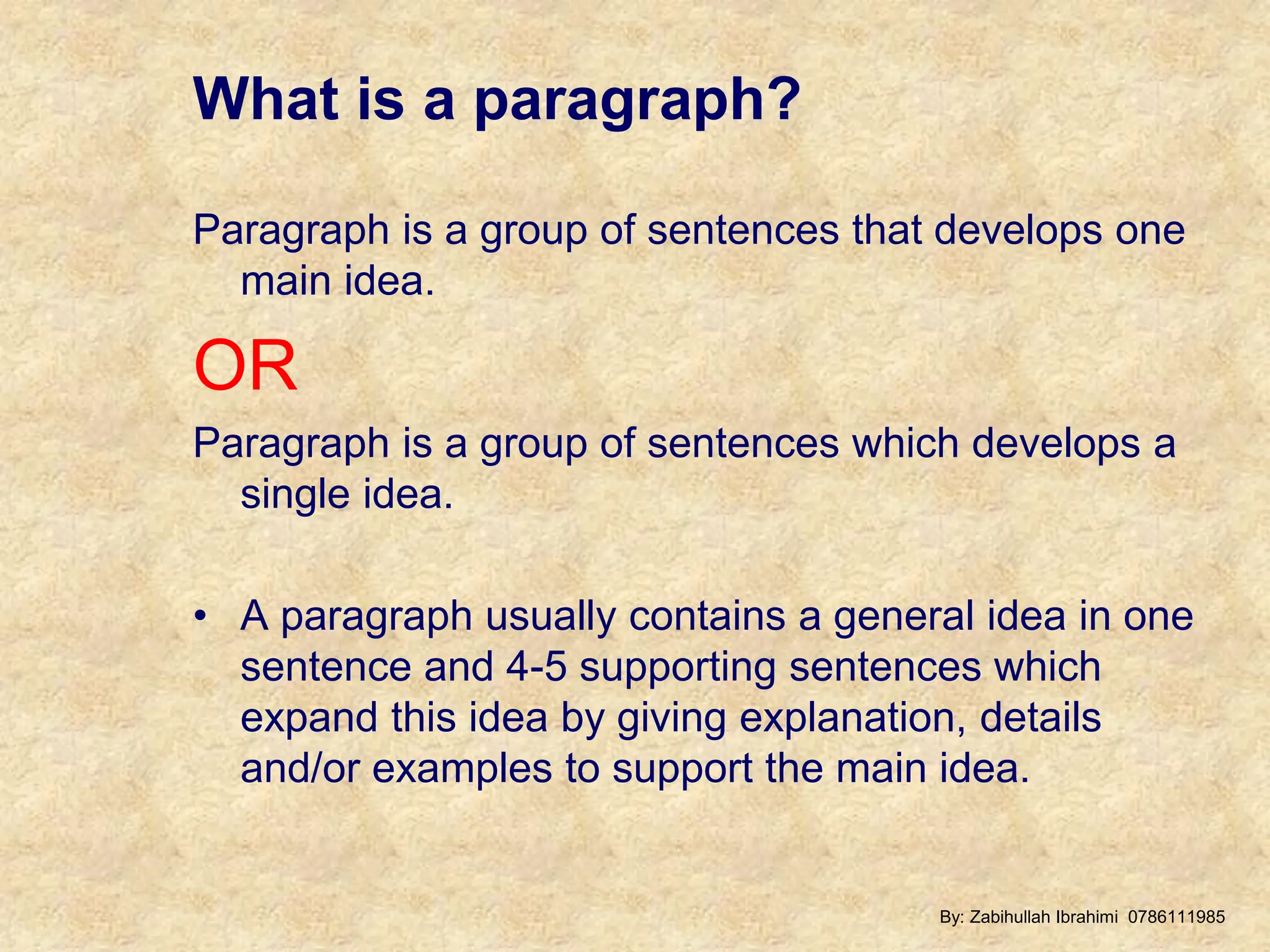Presentation about Paragraphs, English.ppt