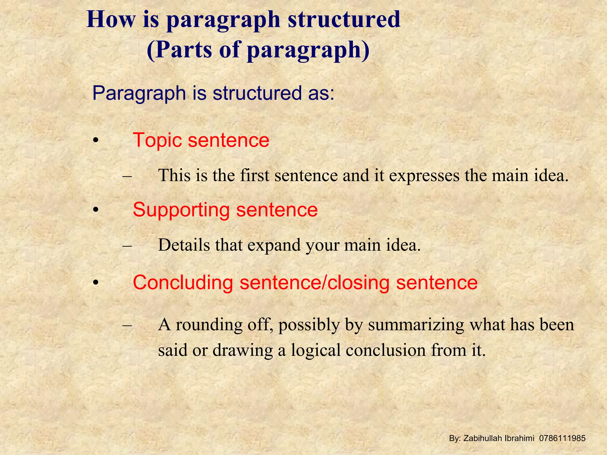 Presentation about Paragraphs, English.ppt