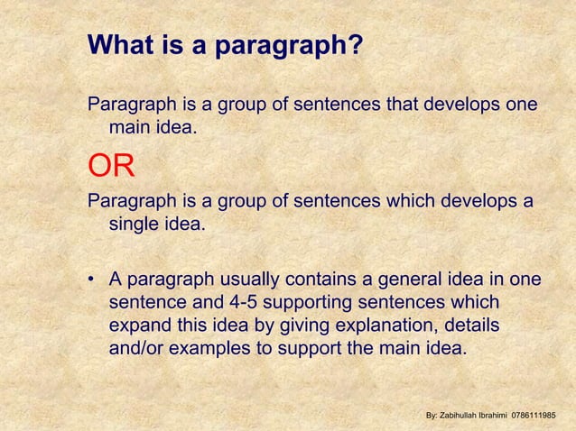 Presentation about Paragraphs, English.ppt