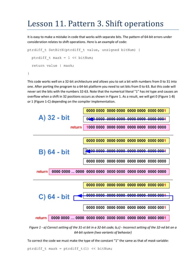Lesson 11. Pattern 3. Shift operations | PDF