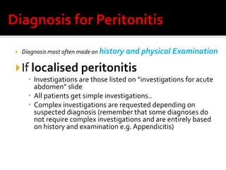 PERITONITIS pdf for healthcare medical students | PPT