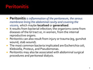 PERITONITIS pdf for healthcare medical students | PPT