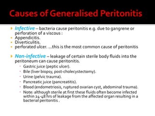 PERITONITIS pdf for healthcare medical students | PPT