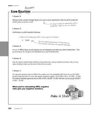 11 pmp risk management exam | PDF