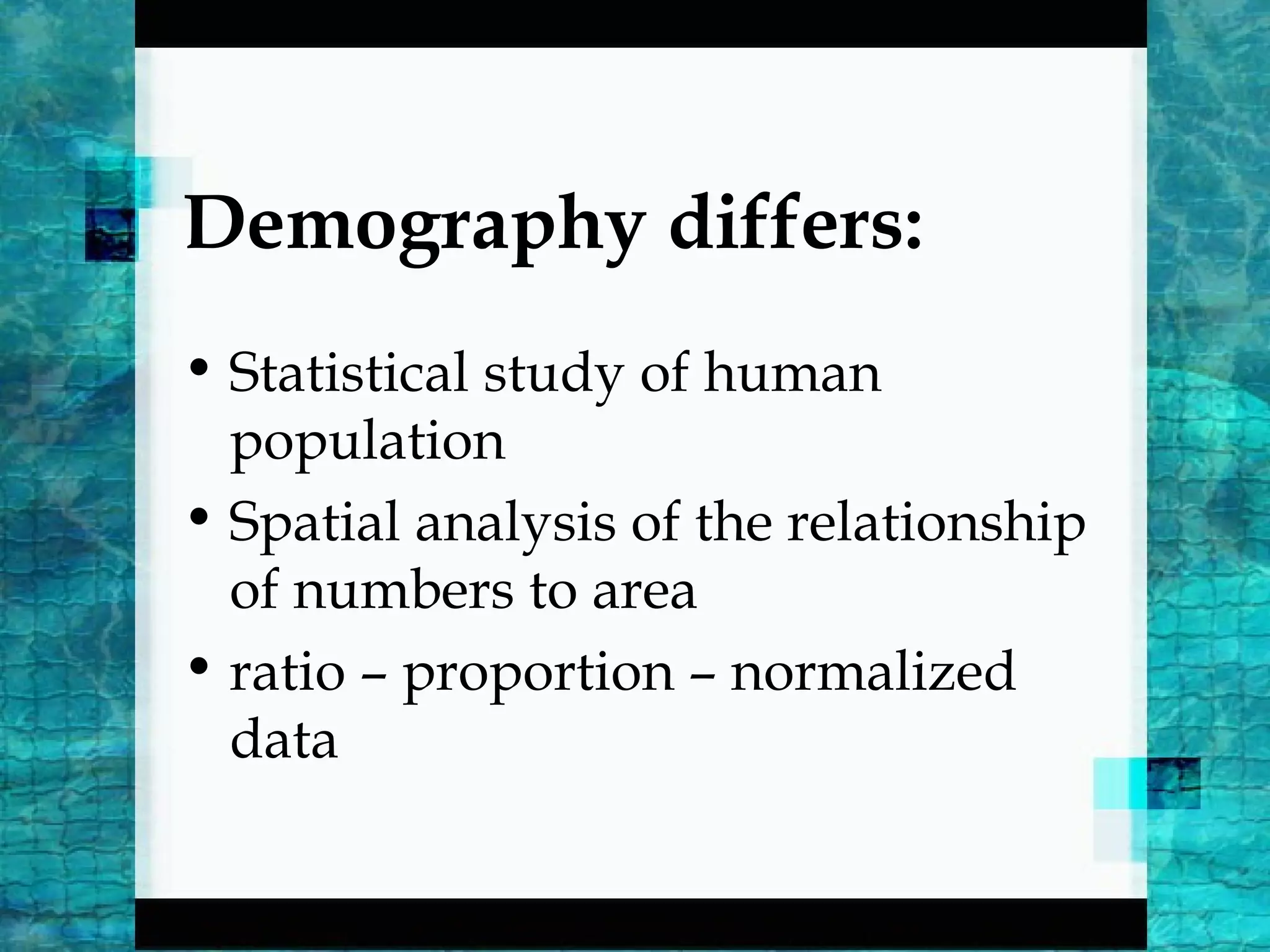 INTRODUCTION OF POPULATION GEOGRAPHY | PPT