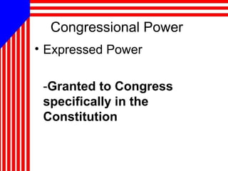 11 powers of congress | PPT | Civic affairs | Politics