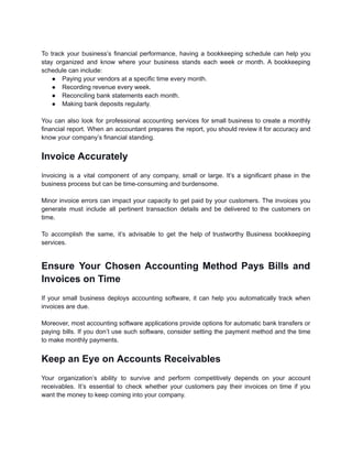 11 Practical Tips for Accounting & Bookkeeping for Small Business | PDF ...