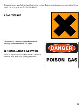 11 pressure washer safety rules | PDF