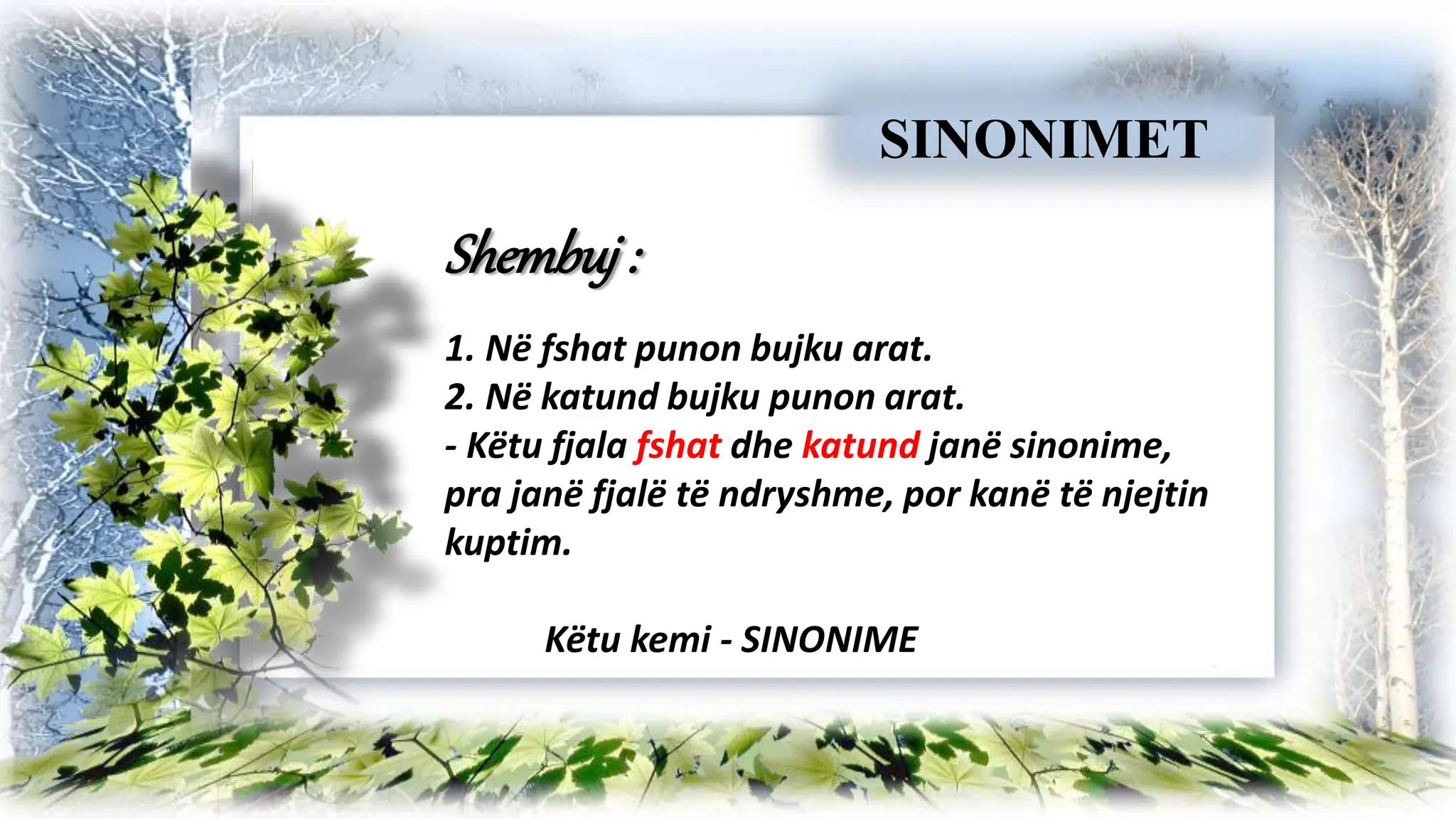 11Prezentimi-Sinonimet, antonimet, homonimet.pptx