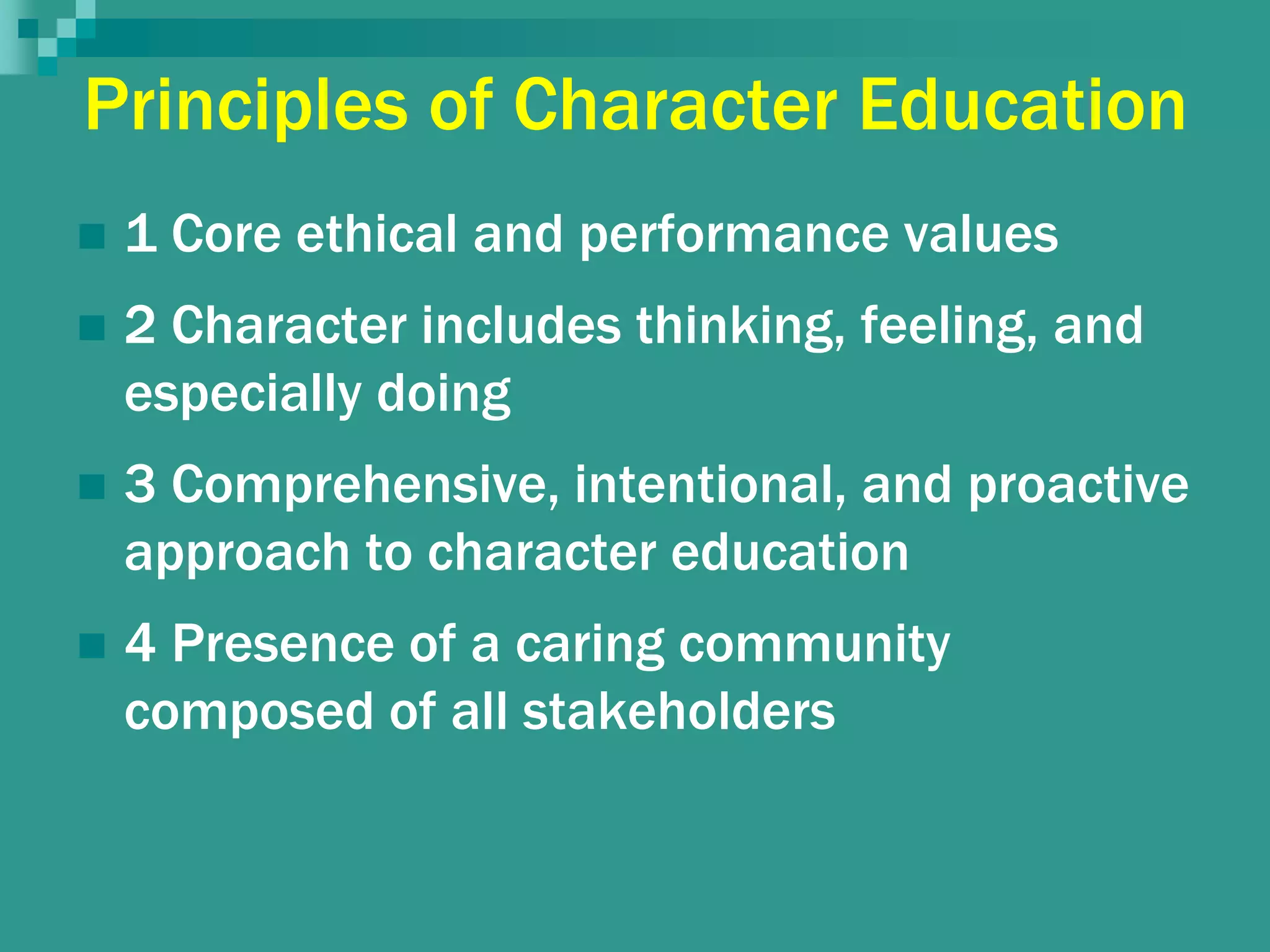 11 principles of effective character education | PDF