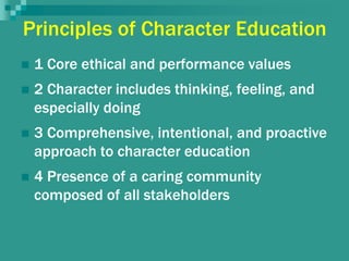 11 principles of effective character education | PDF