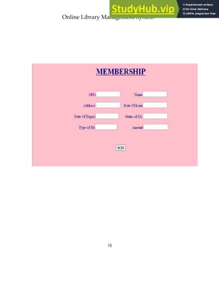11 Project-Online Library Management System | PDF