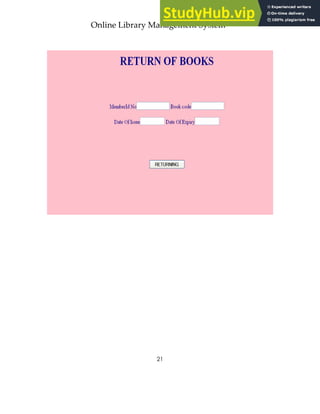 11 Project-Online Library Management System | PDF