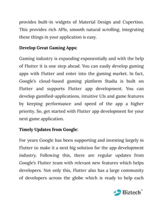 11 reasons why flutter is better for app development | PDF