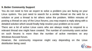 11 reasons why linux is better than windows | PPT