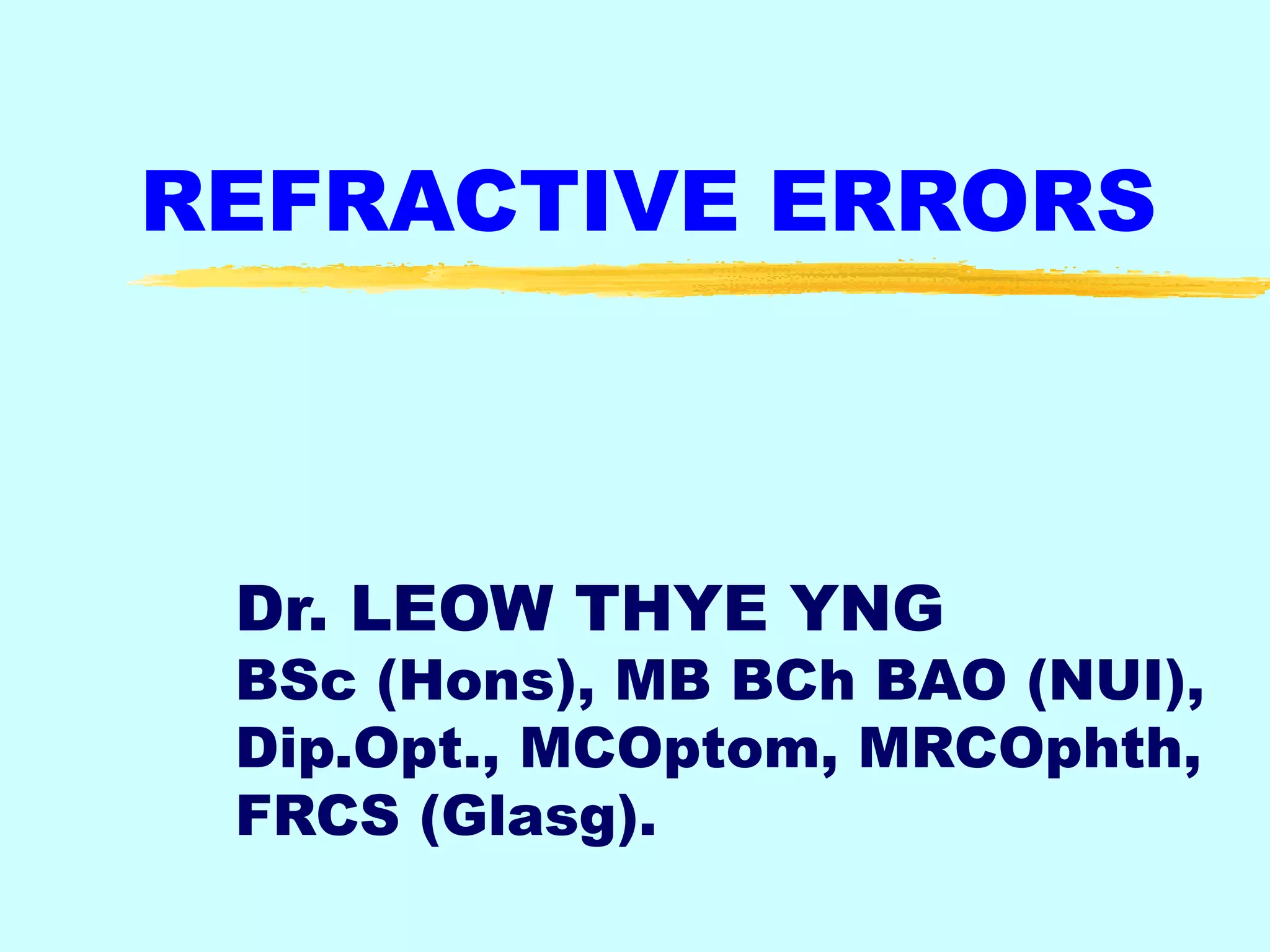 Refractive Errors | PPT