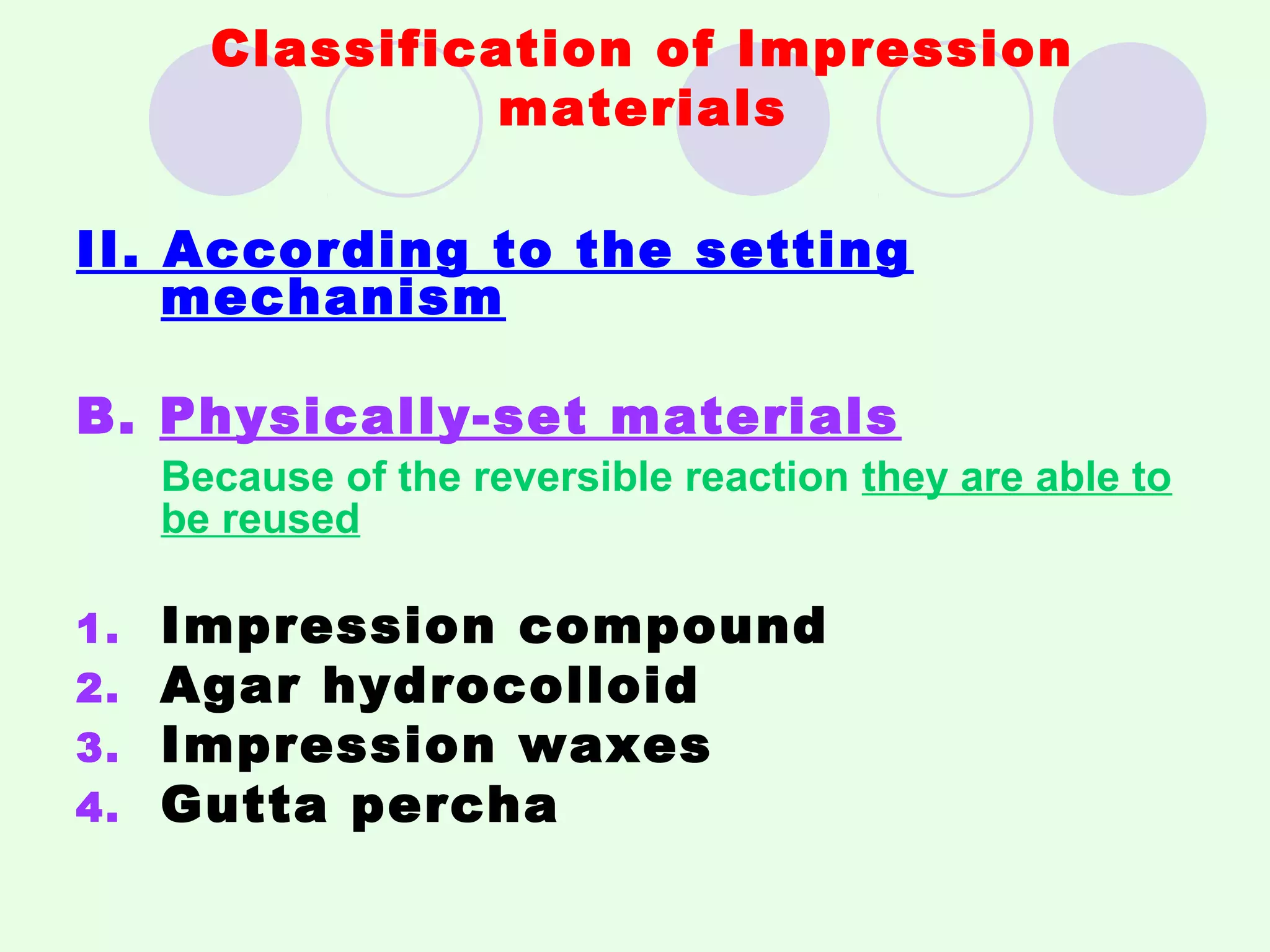 rigid impression materials dental material | PPT