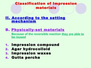 rigid impression materials dental material | PPT