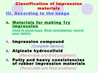rigid impression materials dental material | PPT