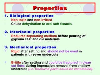 rigid impression materials dental material | PPT