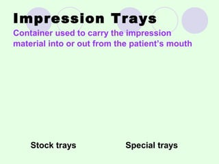 rigid impression materials dental material | PPT
