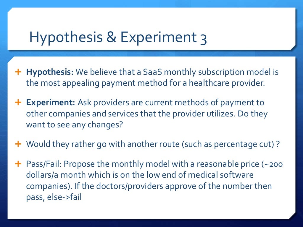 Learning From Hypothesis Experiment Learning From Hypothesis Experiment