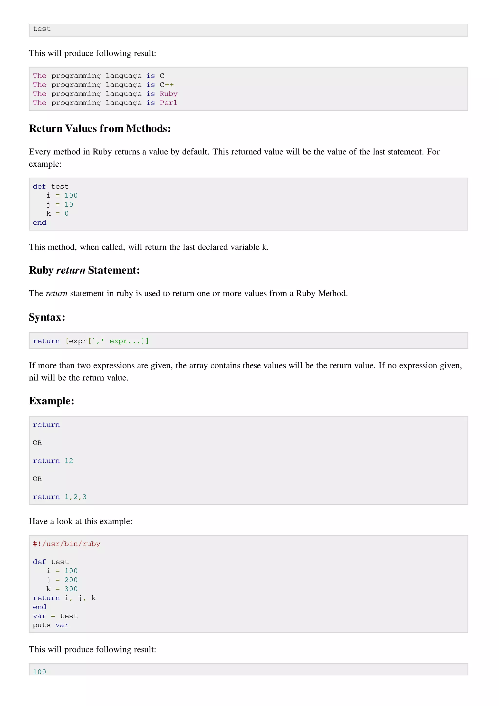 11 ruby methods | PDF