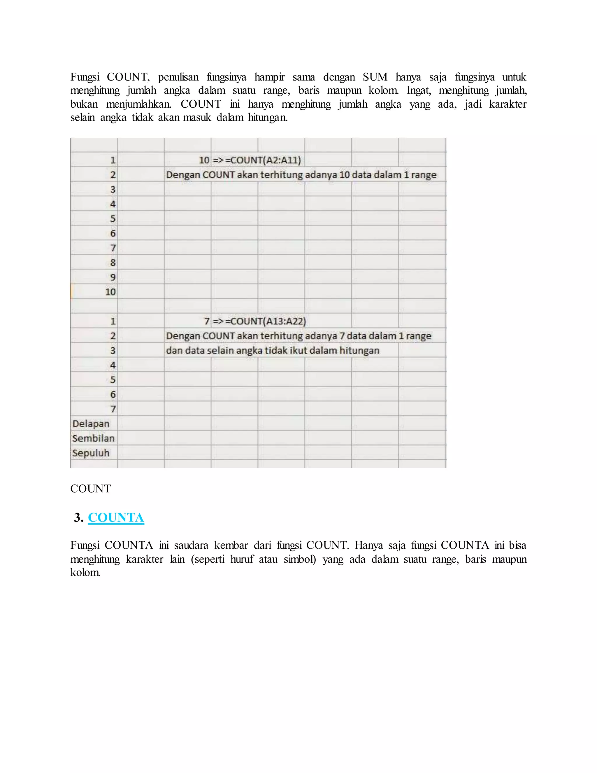 11 rumus excel wajib untuk administrasi perkantoran | DOCX