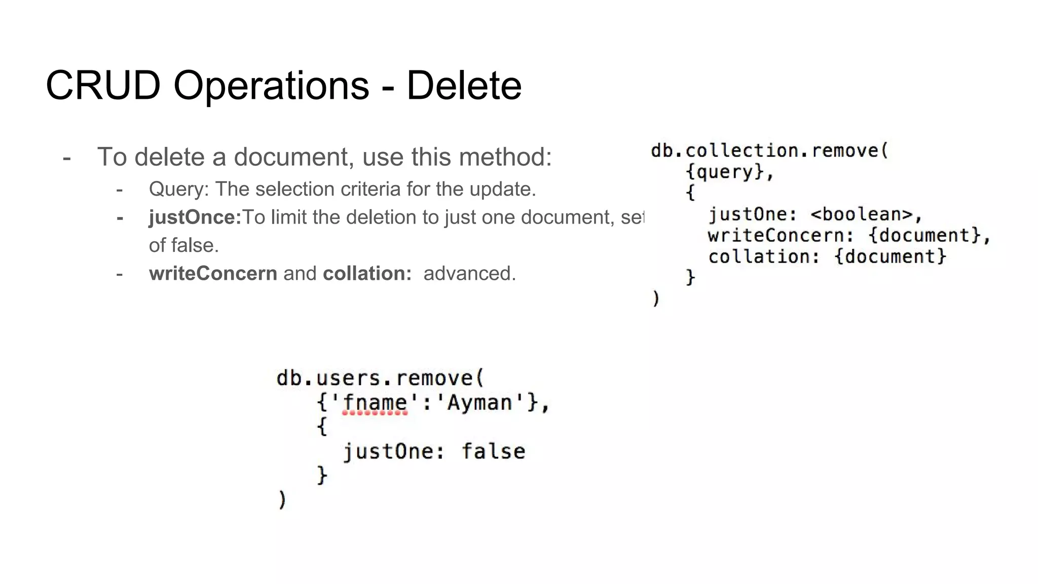 11 schema design & crud | PPT