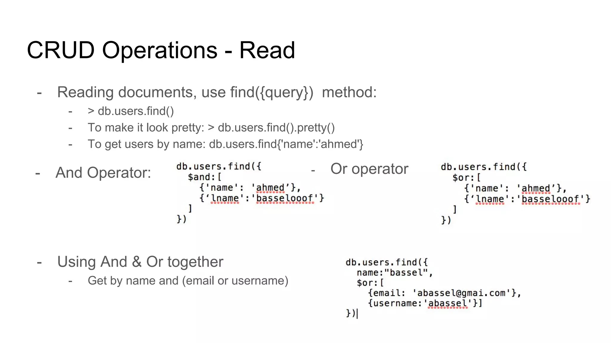 11 schema design & crud | PPT