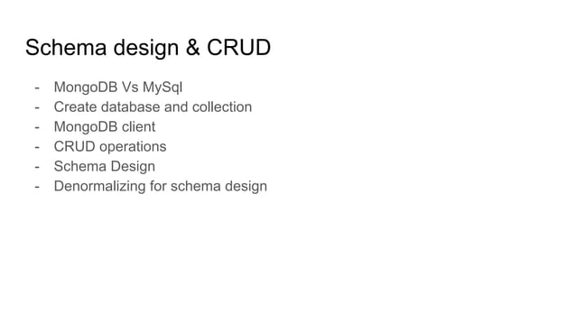 11 schema design & crud | PPT