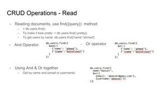 11 schema design & crud | PPT