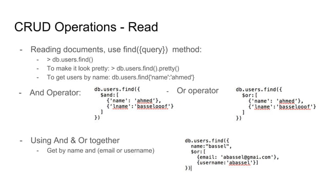 11 schema design & crud | PPT