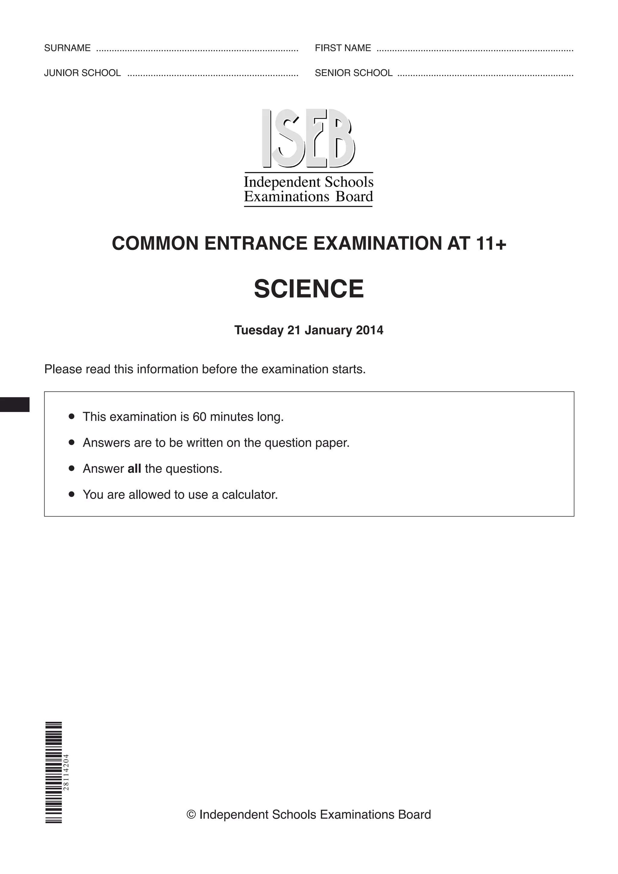 Common entrance | PDF