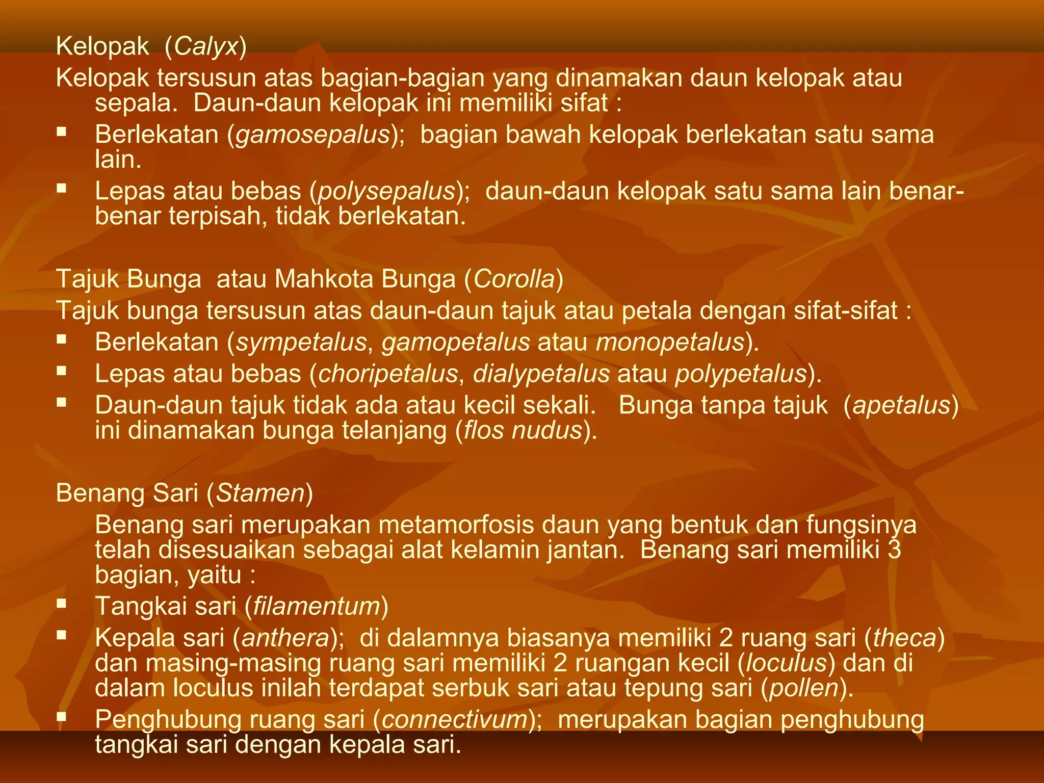 PPT Morfologi Tumbuhan - Simetri Bunga, Rumus Bunga, dan Diagram Bunga ...