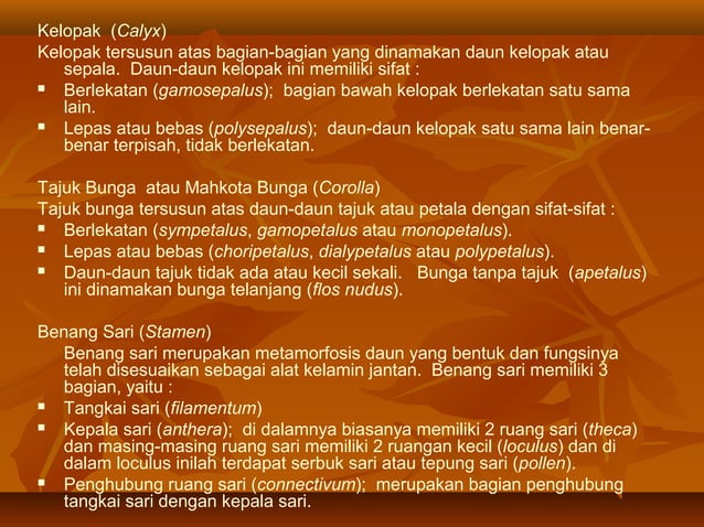 PPT Morfologi Tumbuhan - Simetri Bunga, Rumus Bunga, dan Diagram Bunga ...