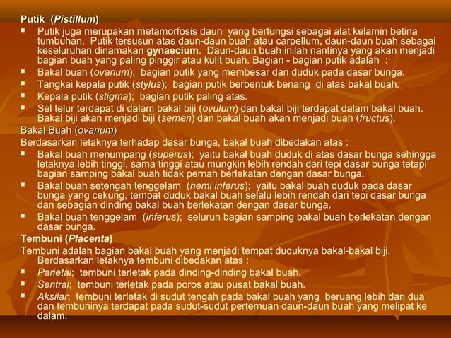 PPT Morfologi Tumbuhan - Simetri Bunga, Rumus Bunga, dan Diagram Bunga ...