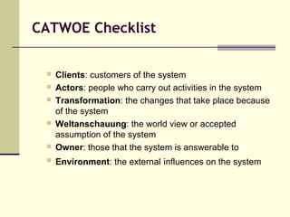 Soft Systems Methodology | PPT