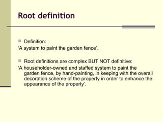 Soft Systems Methodology | PPT