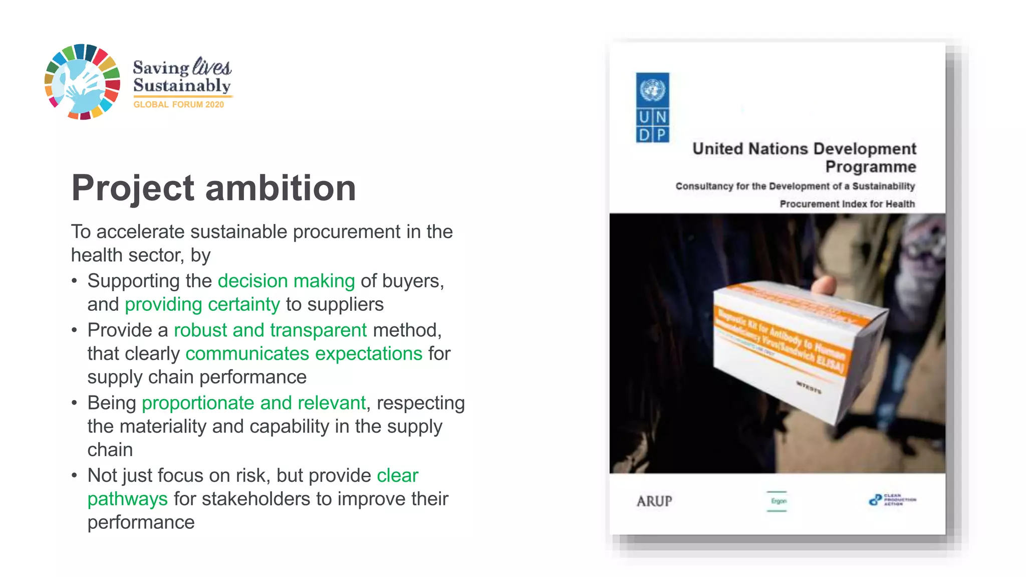 Sustainable Procurement Index for Health (SPIH) Clinic | PPT