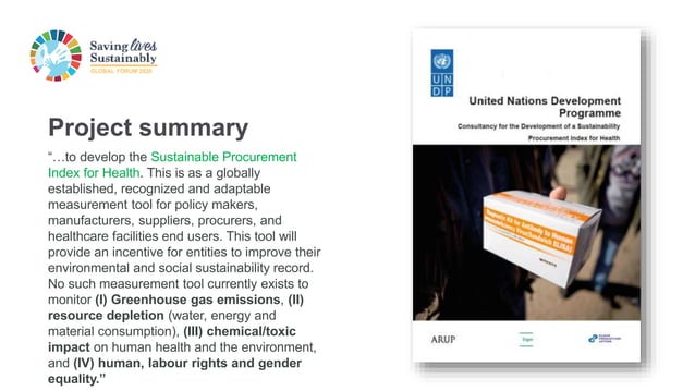 Sustainable Procurement Index for Health (SPIH) Clinic | PPT