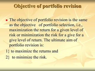 11 S&PM PPT portfolio revision.ppt