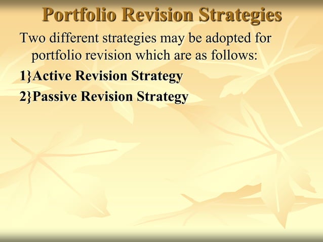 11 S&PM PPT portfolio revision.ppt