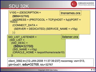 Oracle 10g Performance: chapter 11 SQL*Net | PPT | Databases | Computer Software and Applications