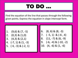 equation of the line using two point form | PPTX