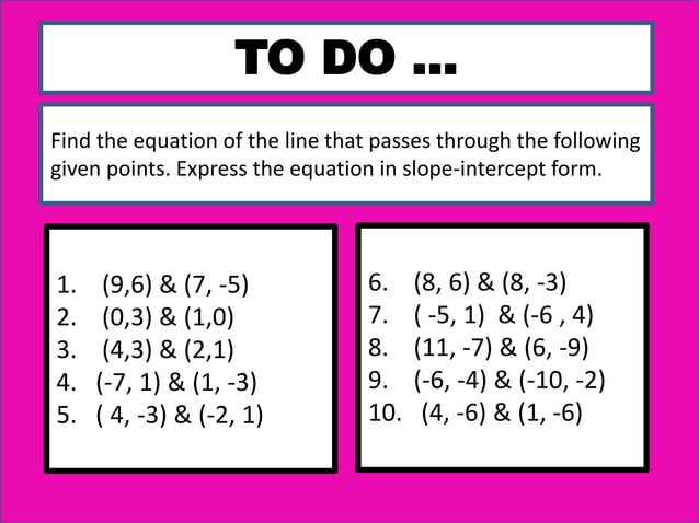 equation of the line using two point form | PPTX | Physics | Science