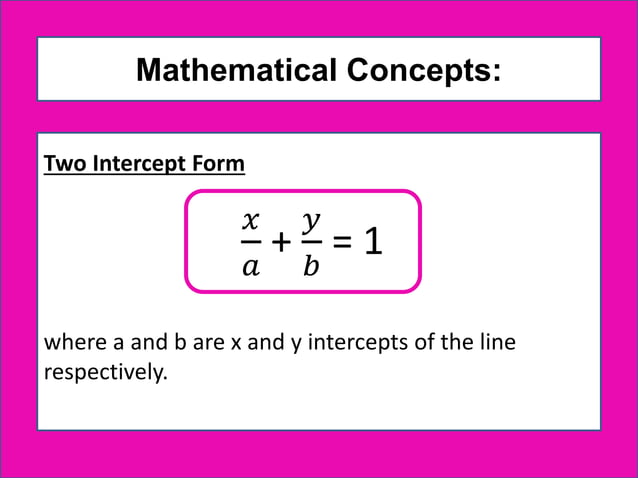 equation of the line using two point form | PPTX | Physics | Science