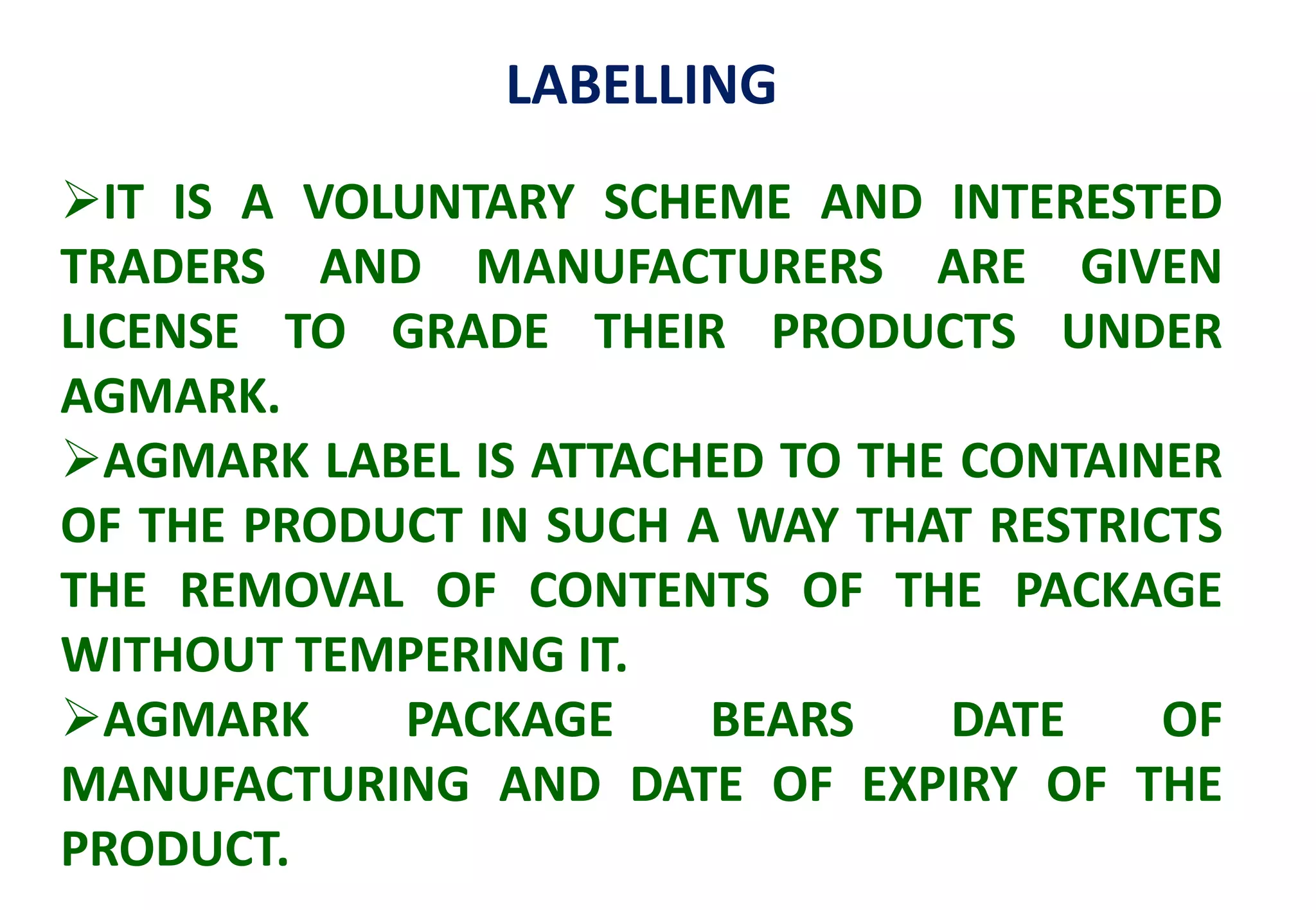 11 standards of agriculture produces d | PPTX | Agriculture | Industries